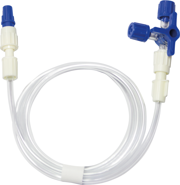 Llave De 3 Vías C/Conector L.Lock Macho Ext. 80Cm Largo 2.6Mm Diam Int ...